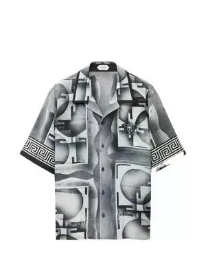 Versace Printed Crêpe De Chine Silk Shirt