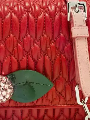 Miu Miu Matelassé Crystal-embellished Wallet-on-chain