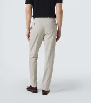 LARDINI Cotton-blend Slim Fit Trousers