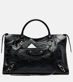 Balenciaga Le City Medium Leather Top-handle Bag - Black