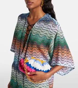 Missoni Zigzag Terry Clutch With Chain Strap