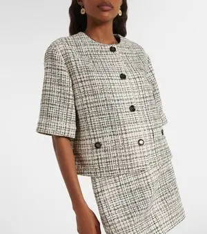 Valentino Garavani Cotton-blend Tweed Jacket - White