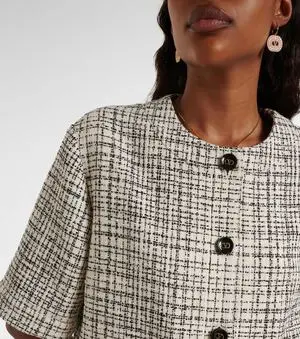 Valentino Garavani Cotton-blend Tweed Jacket - White