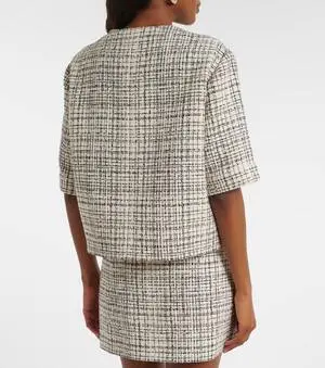 Valentino Garavani Cotton-blend Tweed Jacket - White