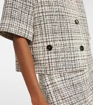 Valentino Garavani Cotton-blend Tweed Jacket - White