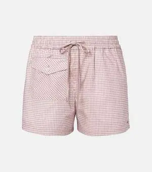 Valentino Garavani Gingham Cotton Shorts - Pink