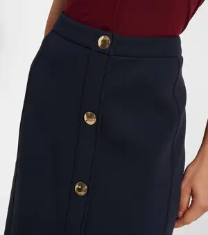 Max Mara Cotton-blend Midi Skirt