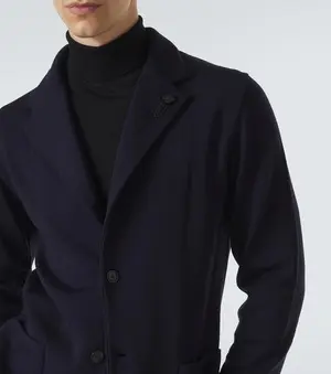 LARDINI Virgin Wool Blazer - Blue