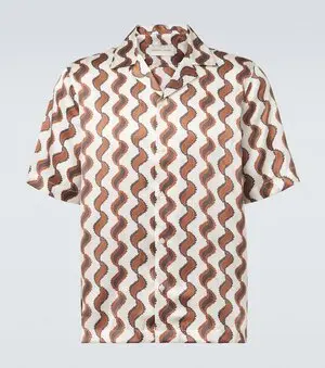 Frescobol Carioca Roberto Printed Silk Bowling Shirt - Multicoloured