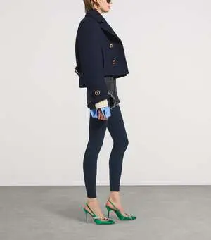 Balenciaga Cropped Wool Pea Coat With Double-breasted Fastening