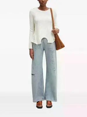 MAISON MARGIELA Ribbed Peplum Hem Sweater