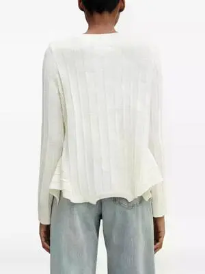 MAISON MARGIELA Ribbed Peplum Hem Sweater