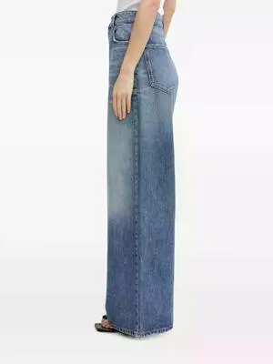 Sportmax Faded Effect Wide-leg Jeans