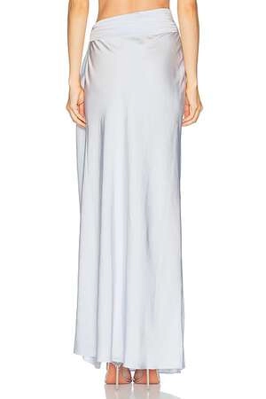 Lapointe Lightweight Satin Asymmetric Maxi Skirt