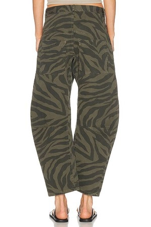 NILI LOTAN Print Barrel Pant - Camo Zebra