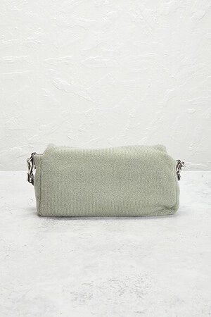 Fendi Cashmere Baguette Shoulder Bag - Grey