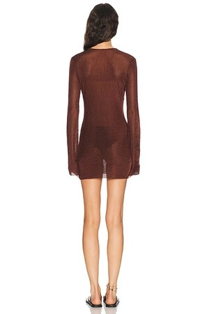 SEROYA Emeri Metallic Mini Dress