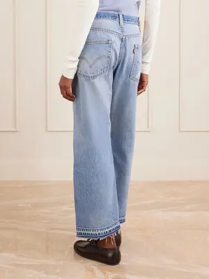B Sides Vintage Patchwork Mid-rise Wide-leg Jeans