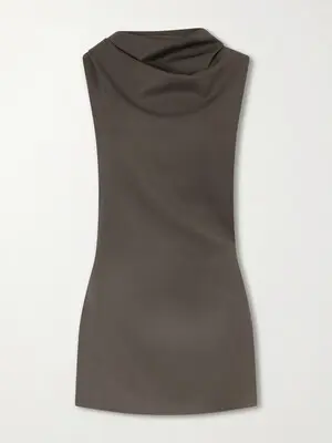 Khaite KHAITE Astor Wool Mini Dress Gray