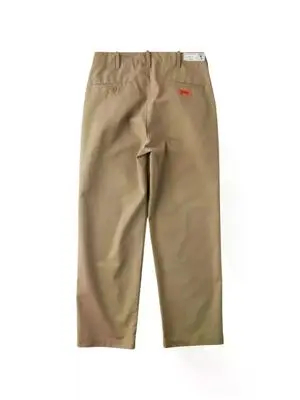 UNIVERSAL OVERALL Wide-leg Bio-wash Trousers - Neutrals