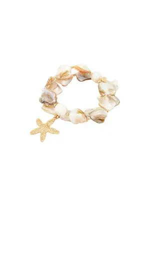 Ettika Shell And Pearl Bracelet Set With Starfish Charm - Neutral