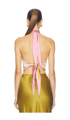 Retrofete Halter Neck Scarf Top - Multi