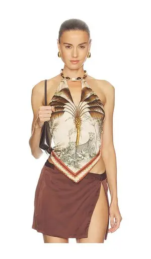Retrofete Zaphira Halterneck Top - Neutral