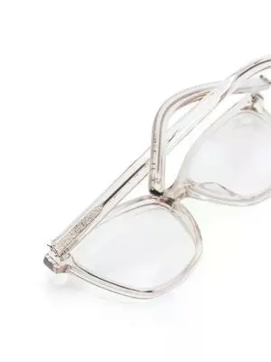 Saint Laurent Transparent Rectangle-frame Glasses