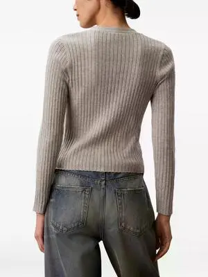 Calvin Klein Ribbed-knit Logo Patch Cardigan