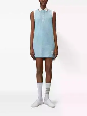 Thom Browne Sleeveless Polo Mini Dress - Blue