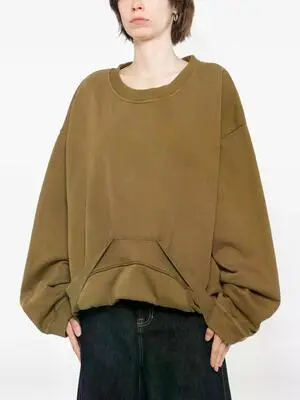 MARINA YEE Crew Neck Sweatshirt With Ribbed Detailing