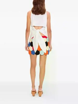 SIMONMILLER Beep Beep Crochet-knit Mini Skirt