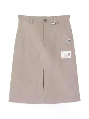 Mihara Yasuhiro Logo Patch Front Slit Shorts