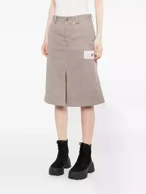Mihara Yasuhiro Logo Patch Front Slit Shorts