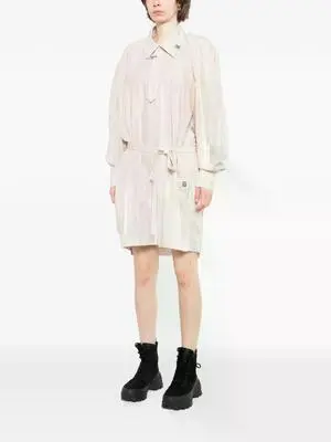 Mihara Yasuhiro Striped Shirt Dress With Belt