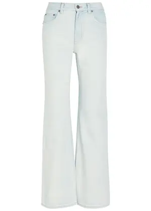 Chloé Embroidered Flared-leg Jeans