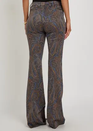 Etro Paisley Jacquard Flared Trousers