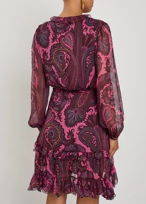 Etro Paisley Print Silk Chiffon Mini Dress - Multicoloured