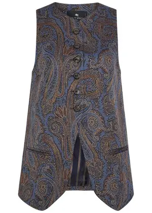 Etro Paisley Jacquard Woven Vest - Multicoloured