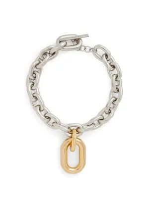 Rabanne Two-tone Link Choker Necklace - Silver