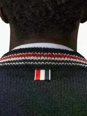 Thom Browne Hector Intarsia-knit Donegal Cardigan