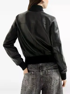 Brunello Cucinelli Nappa Leather Bomber Jacket With Monili
