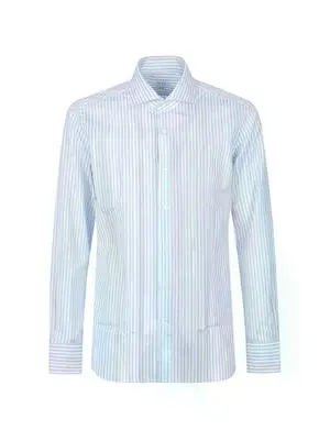 ORIAN Stripe-pattern Shirt - Blue