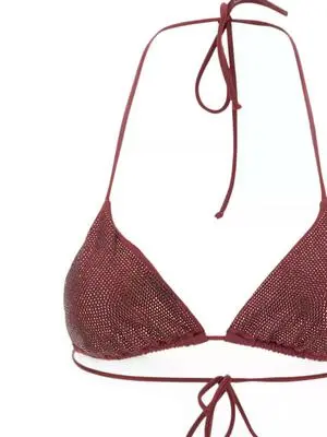 MC2 SAINT BARTH Annabelle Rhinestone Embellished Triangle Bikini Top