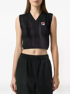 FILA X Hailey Ribbed V-neck Cropped Vest