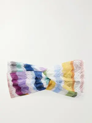 Missoni Striped Crochet Knit Headband