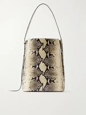 AMANU Somalia Snake-effect Leather Shoulder Bag - Animal Print