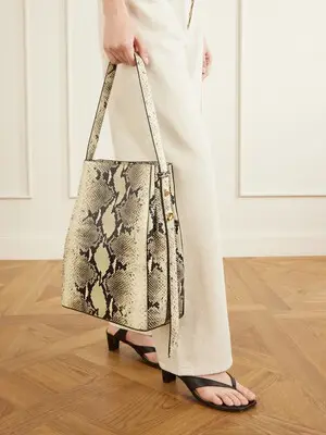 AMANU Somalia Snake-effect Leather Shoulder Bag