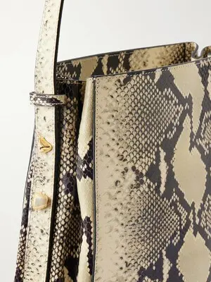 AMANU Somalia Snake-effect Leather Shoulder Bag