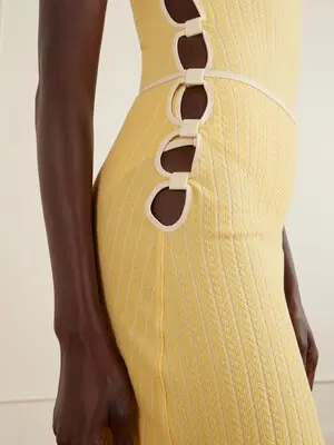 ERES Poolside Cut-out Jacquard Coverup - Yellow